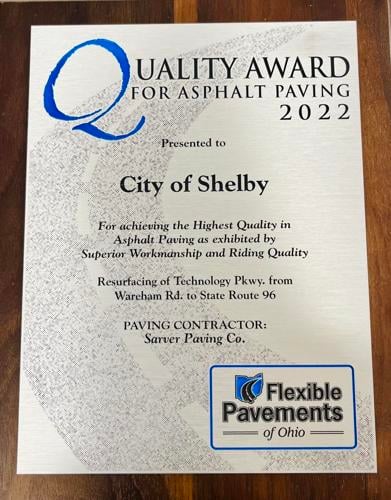City of Shelby presented with 2022 Quality Award for Asphalt Paving ...