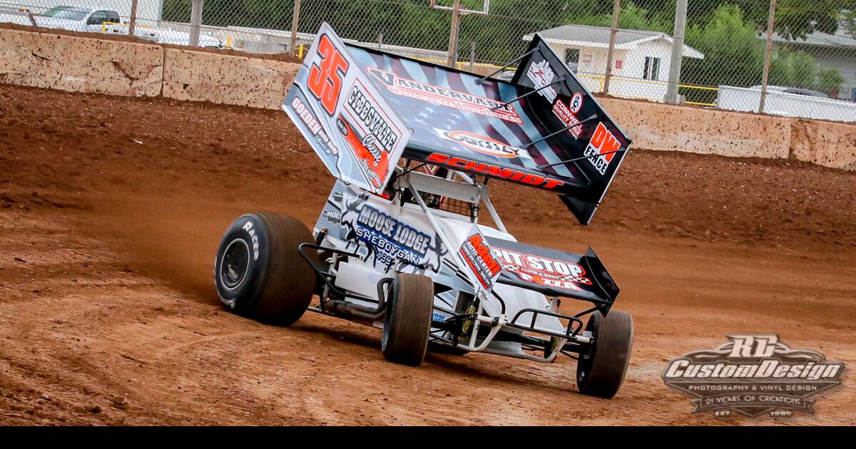 Schmidt scores third straight 360 Sprint Car triumph at Plymouth Dirt ...