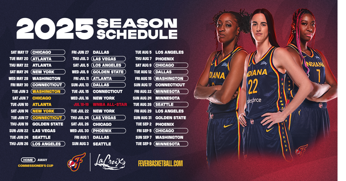 Indiana Fever announce 2025 regular season schedule | Sports ...
