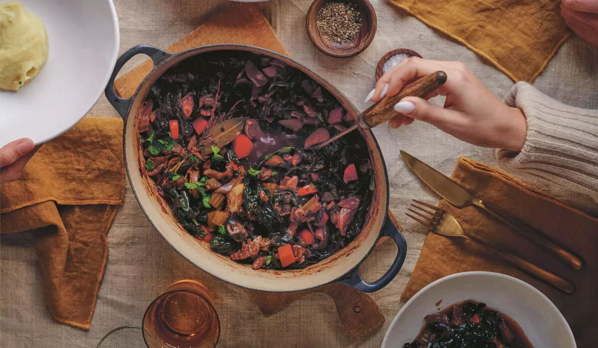 Pamela Anderson’s Vegetable Bourguignon is a hearty dish | Food ...