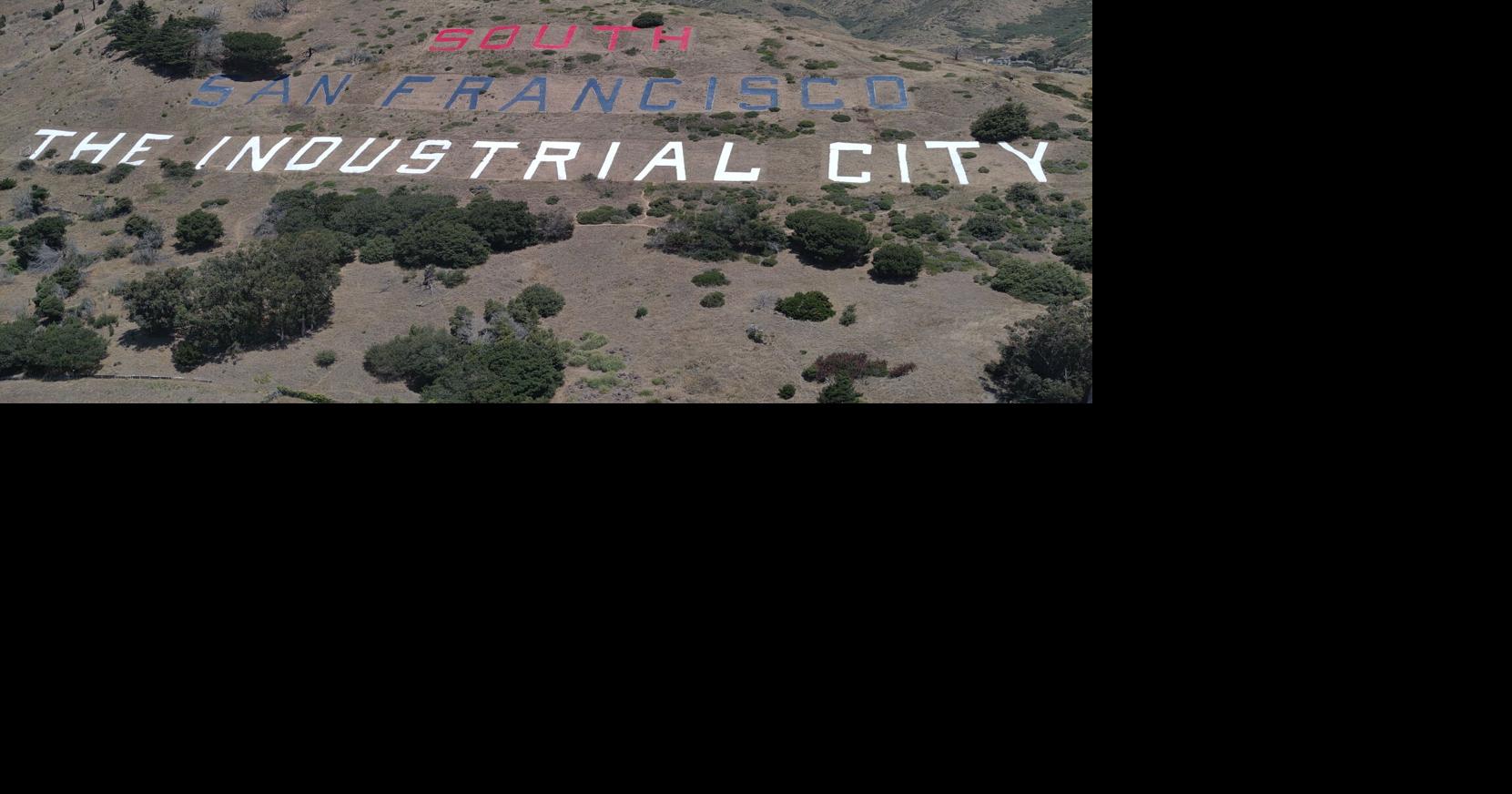 South San Francisco Sign Hill letters get patriotic update | Local News ...