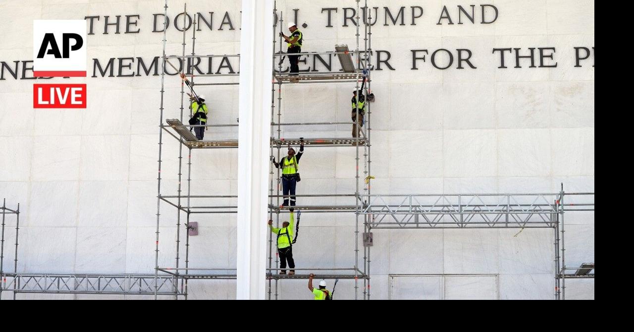 LIVE: Workers erect scaffolds at the Kennedy Center | National ...