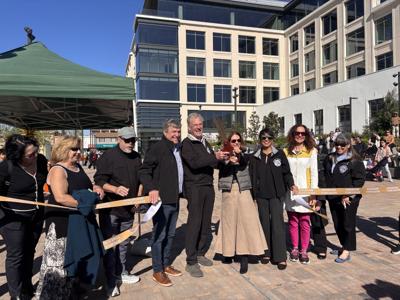 Burlingame celebrates opening of new town square | Local News ...