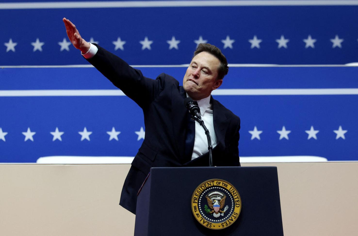 Musk's straight-arm gesture embraced by right-wing extremists ...