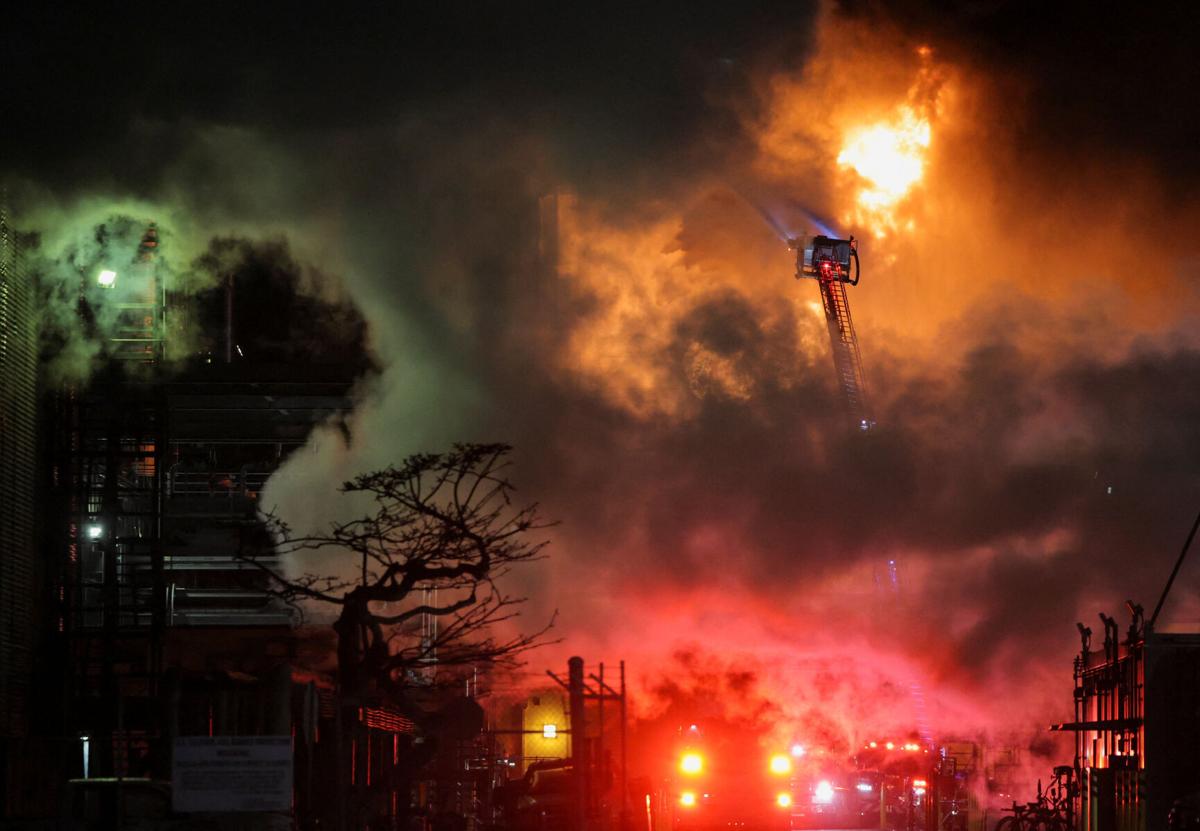 Flames visible for miles after a fire erupts at a Chevron refinery ...