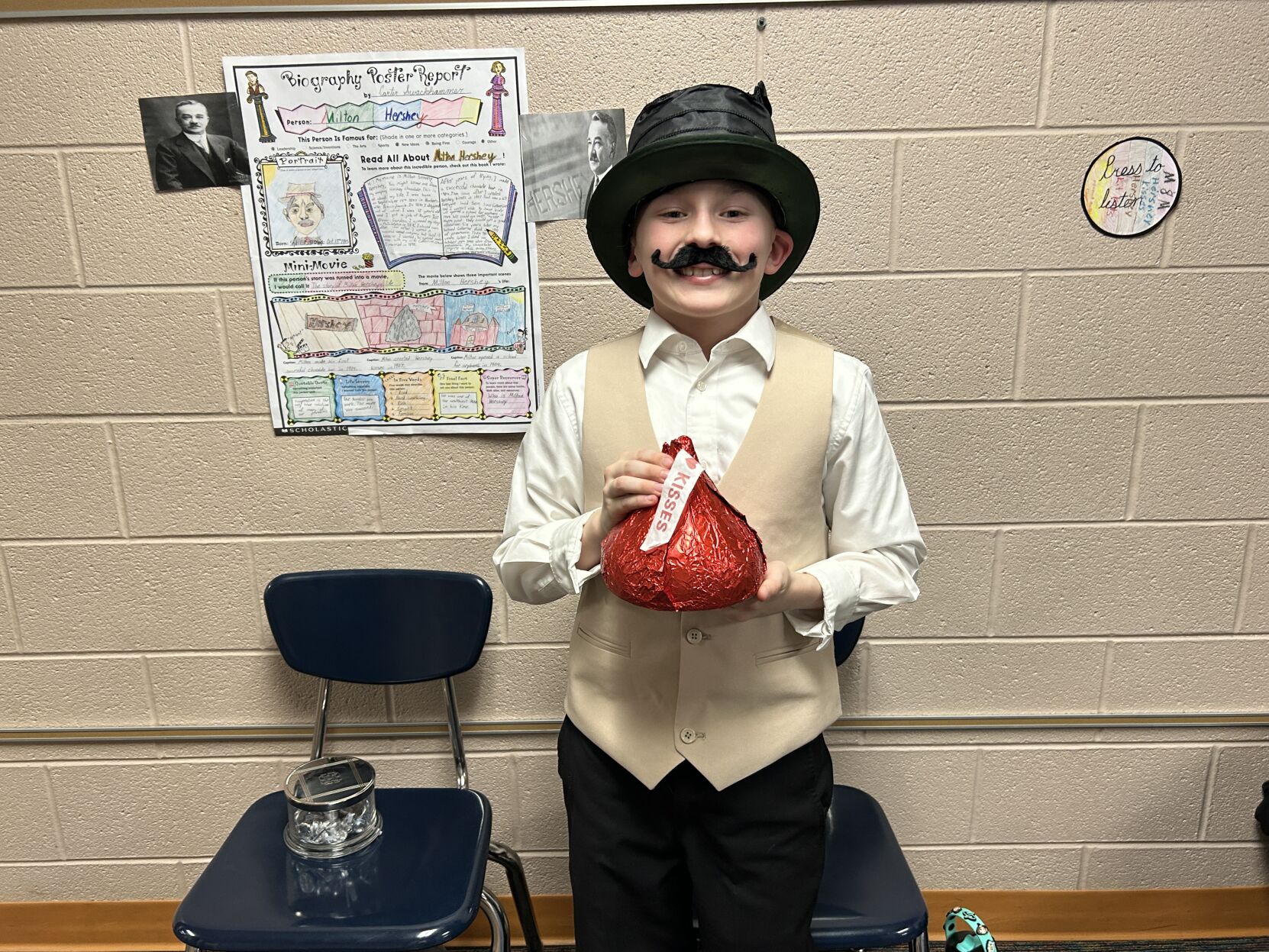 Fifth graders at Fox Township Elementary School bring famous people to ...