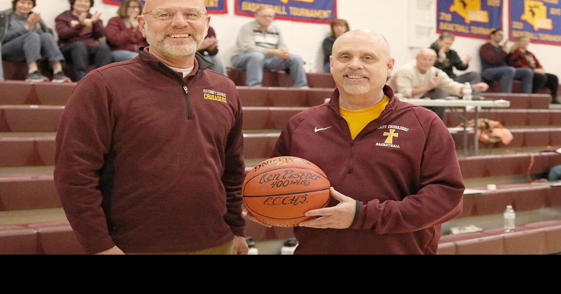 Pistner presented with baseketball for 400th win | Sports ...