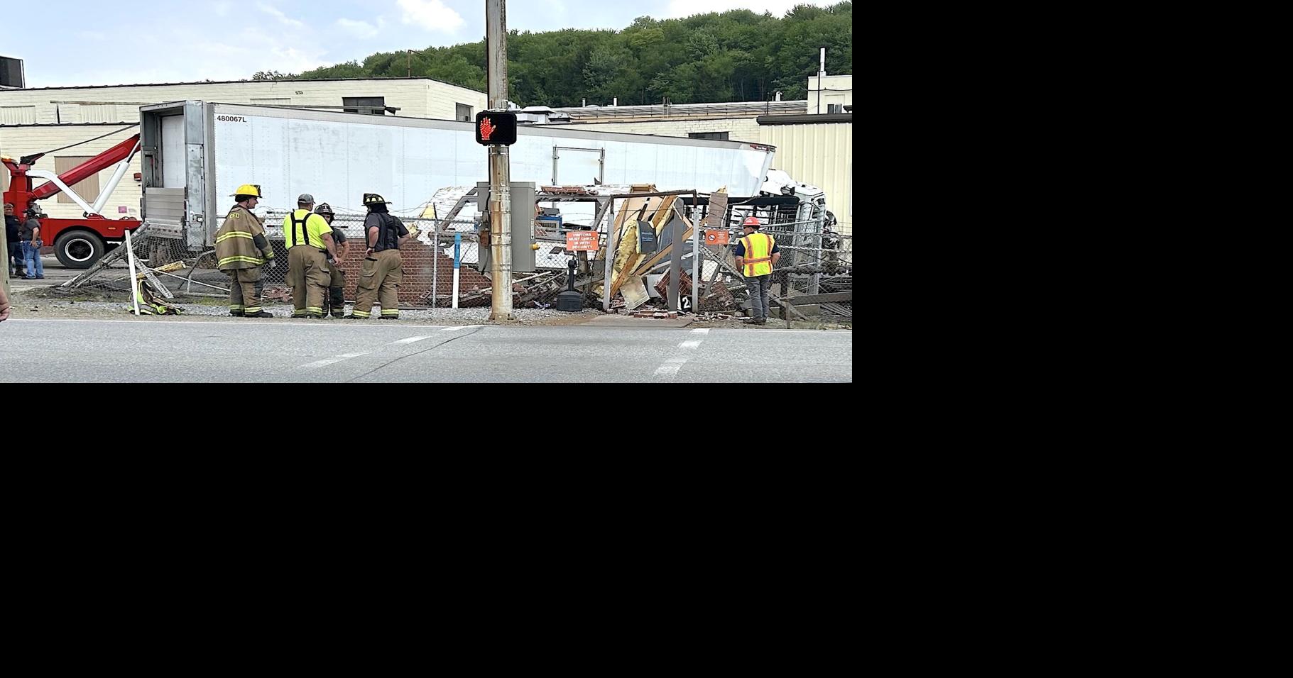 Tractor trailer crashes into guard shack, building | News ...