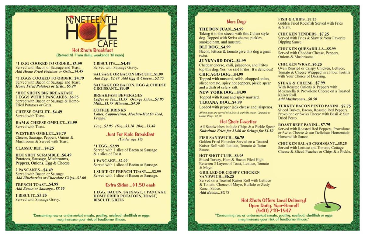 Hot Shots Full Menu