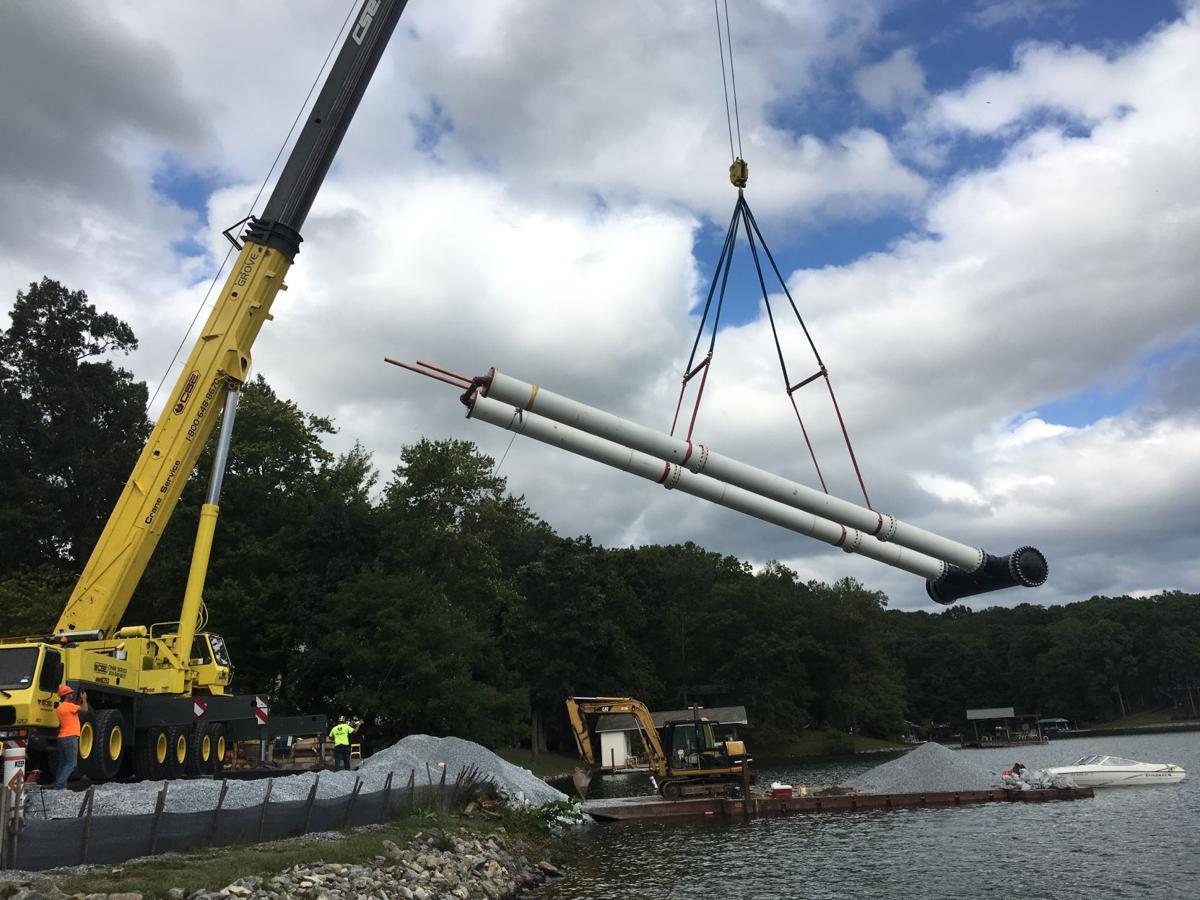 Intake pipes placed for new water treatment plant | Smith Mountain Lake ...