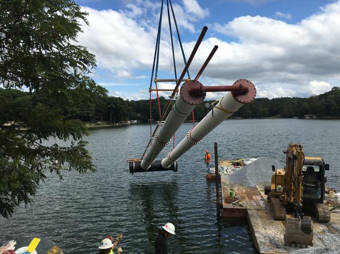 Intake pipes placed for new water treatment plant