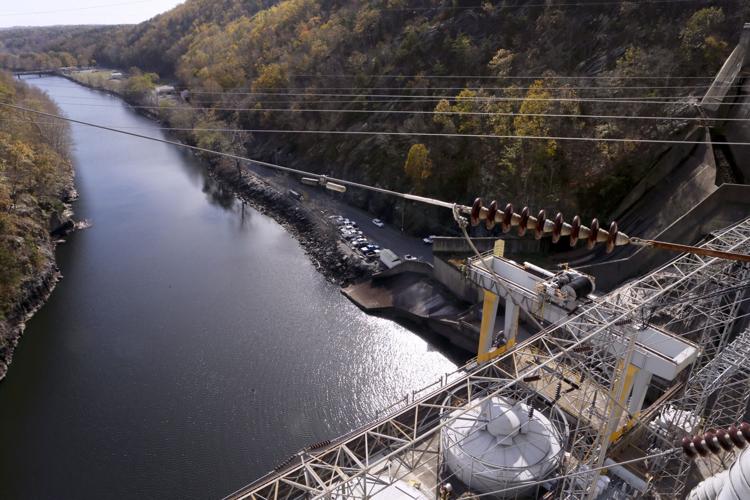 Deep water divers inspect Smith Mountain Dam