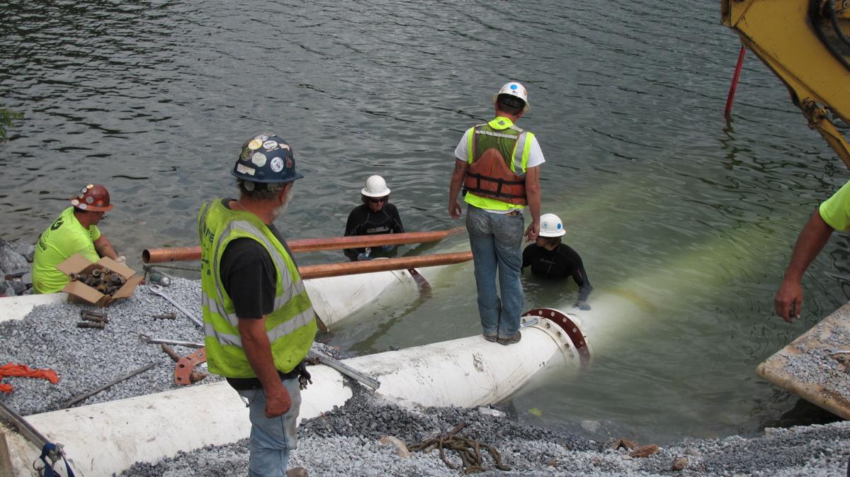Intake pipes placed for new water treatment plant | Smith Mountain Lake ...