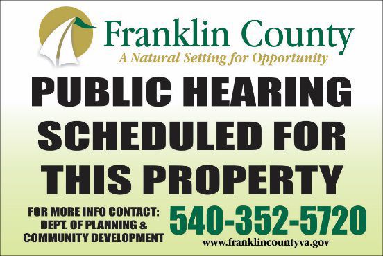 Franklin County approves new design for public hearing notice signs