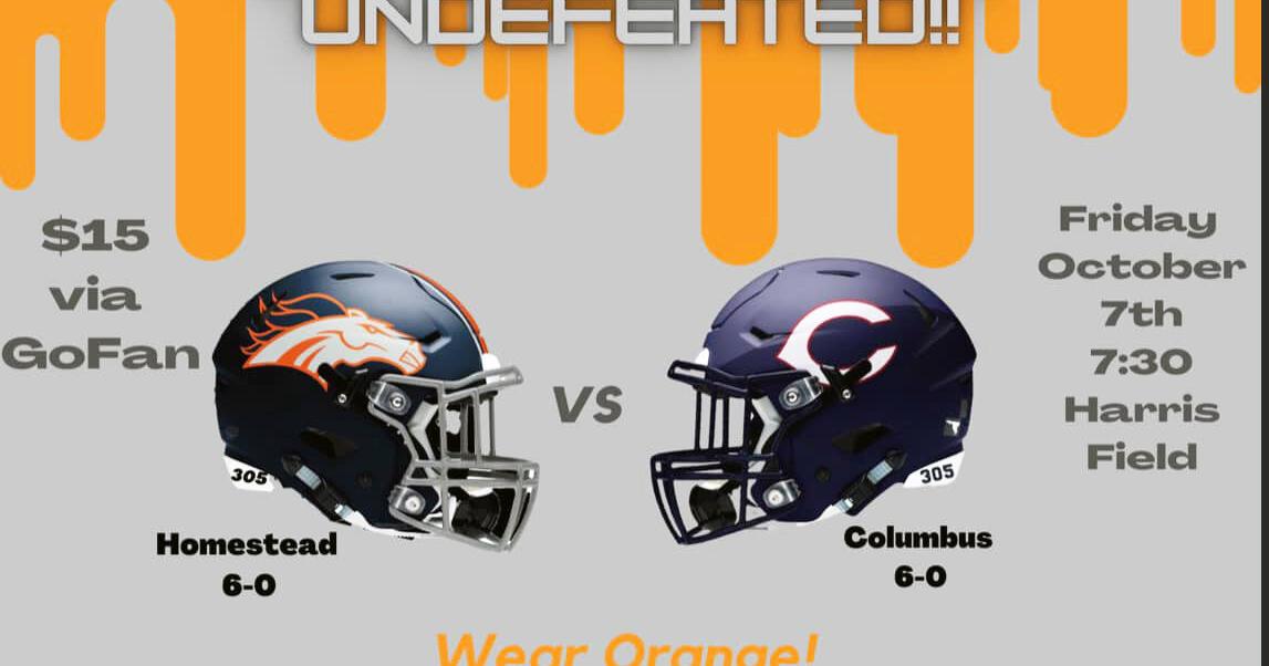 Homestead Football is 6-0, ready to face Columbus at Harris Field ...