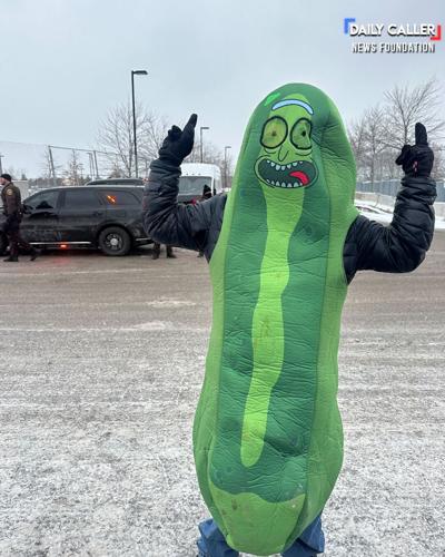 Owatonna native dresses as Pickle Rick to protest ICE | News ...