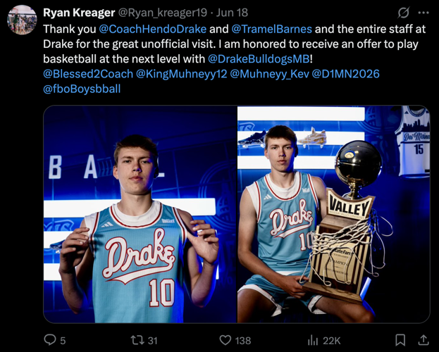 Kreager eyeing college choices ahead of senior season | Sports ...