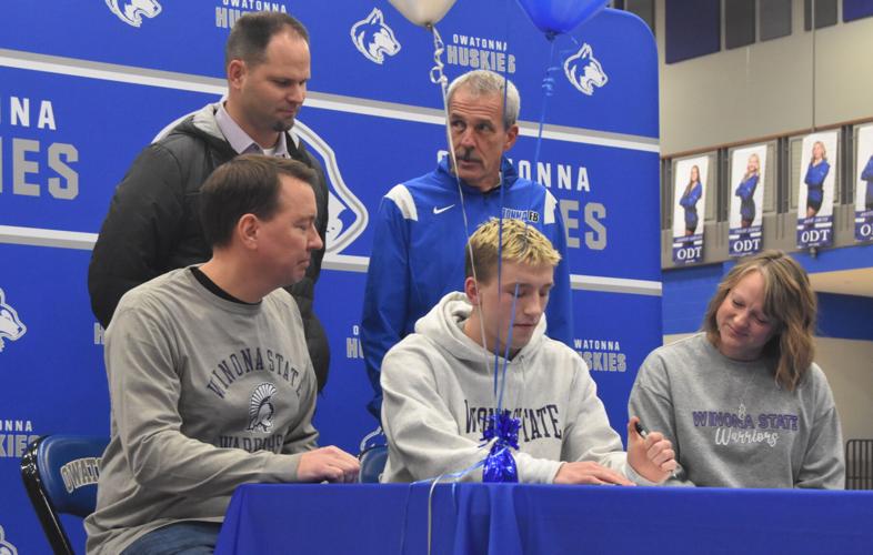 Owatonna has record 30 student athletes commit to college sports on ...