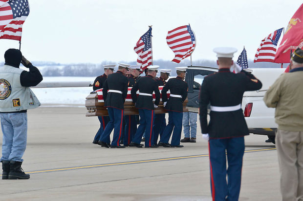 Kenyon: Area veterans show respect for fallen Marine returning home to ...