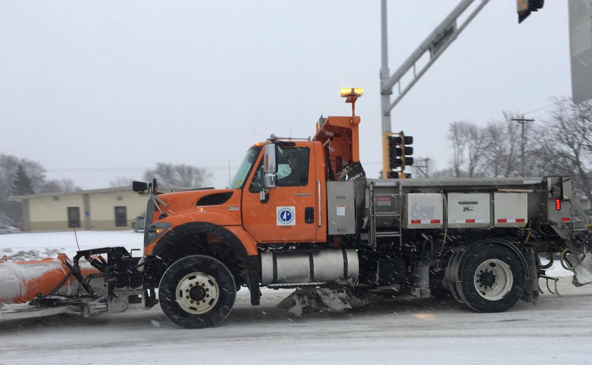 MnDOT snowplows, ice breaker attacking snow, ice compaction in SE ...