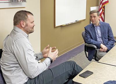 Congressional candidate Dan Feehan speaks with Owatonna area business ...