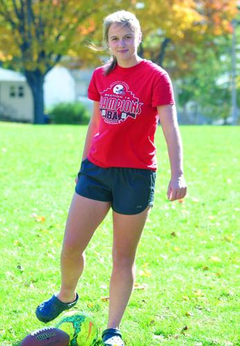 If both shoes fit: Emily Crone kicking for goals and extra points alike ...