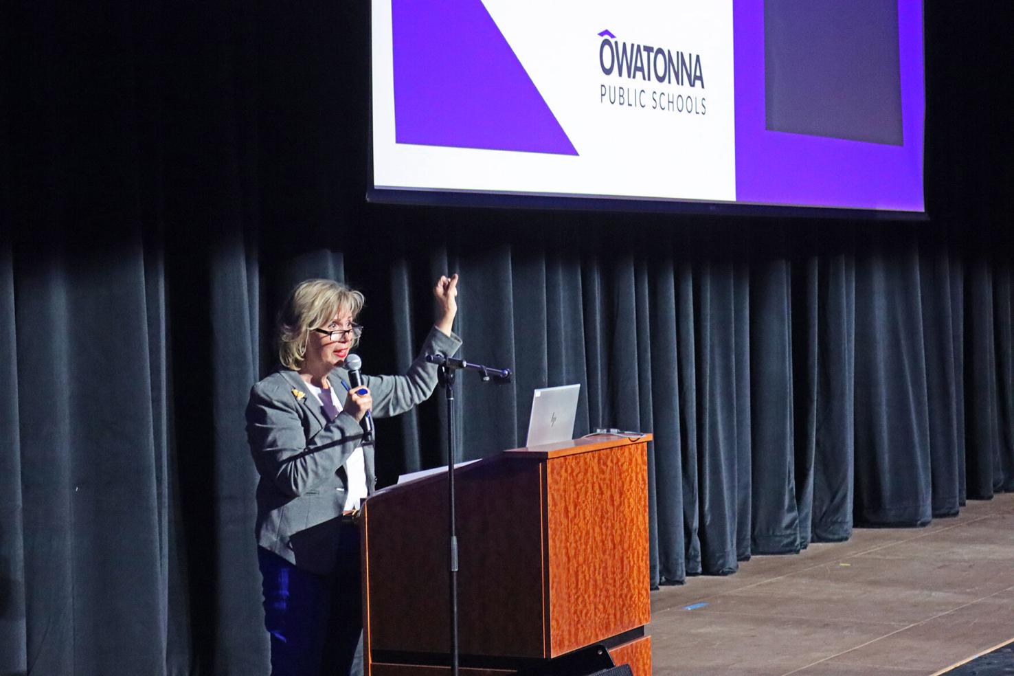 First Lady Gwen Walz, speaker Mark Perna address OPS staff in new high ...