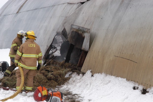 Fire burns a hole through barn in Le Center | Local | southernminn.com
