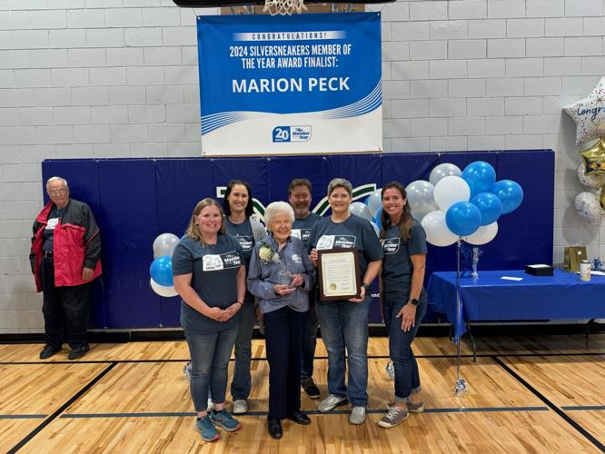 101-year-old Marion Peck receives national fitness award from ...