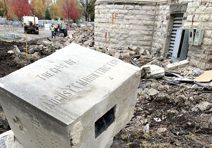 Johnston Hall cornerstone reveals time capsule with documents not seen ...