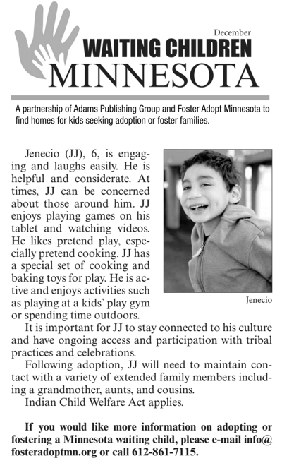 Child in Waiting: Jenecio | Sominn | southernminn.com