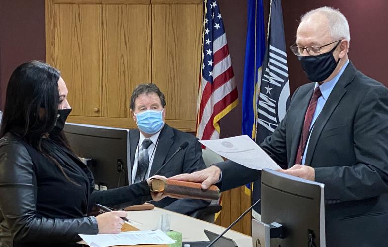 Commissioners Docken, Malecha and Purfeerst sworn into office | News ...