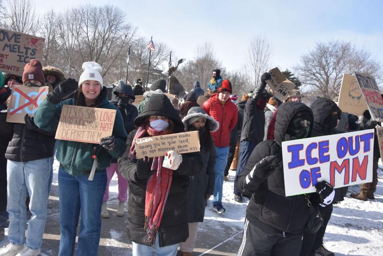 Local students, businesses, churches join in ICE Out of MN protests ...