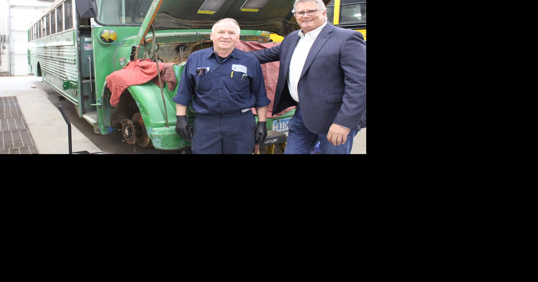Late U.S. Sen. Wellstone's campaign bus towed from Wanamingo farm to be ...