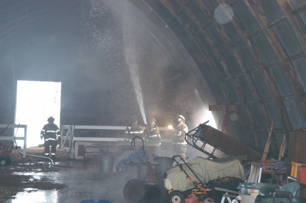 Fire burns a hole through barn in Le Center | Local | southernminn.com