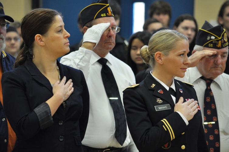 Honor a day early: Students, former soldiers gather to celebrate ...