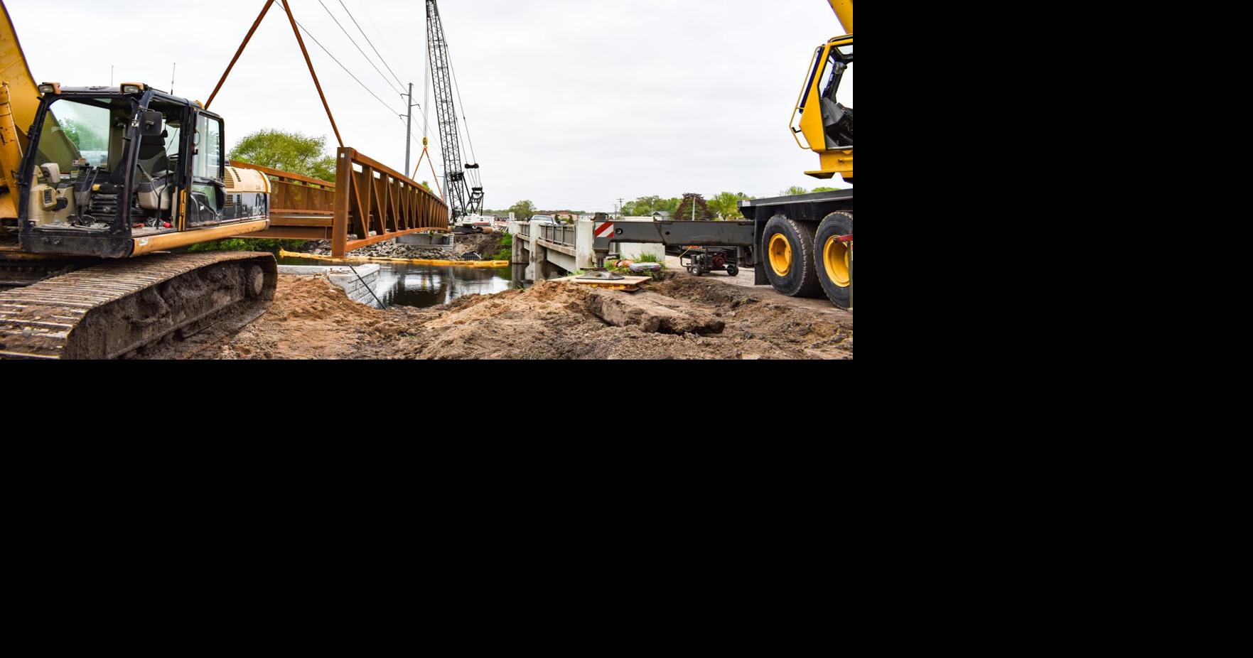 Mill Towns Trail bridge put in place | News | southernminn.com