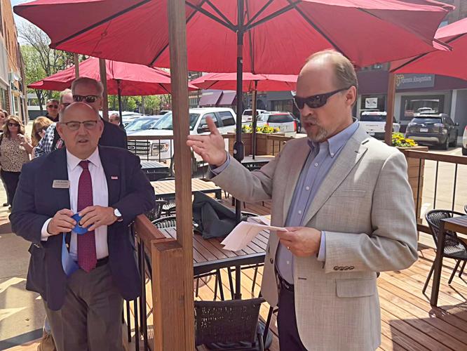 Foremost cuts ribbon to new outdoor seating area in downtown | News ...