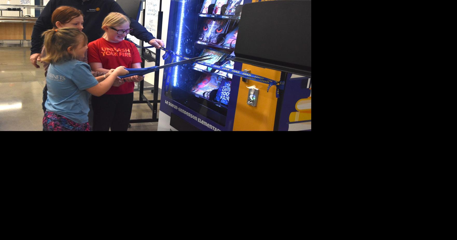 Rotary donates book vending machine to LS-H Elementary | News ...