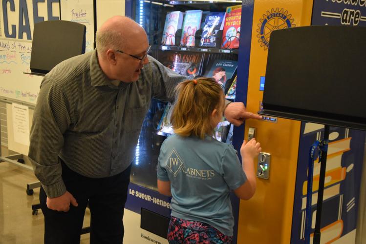 Rotary donates book vending machine to LS-H Elementary | News ...