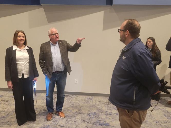 Gov. Walz visits St. Peter High School during southern Minnesota tour ...