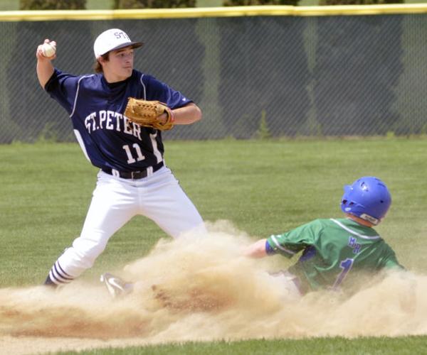 St. Peter baseball hitting heats up in 9-1 playoff win over Maple River ...