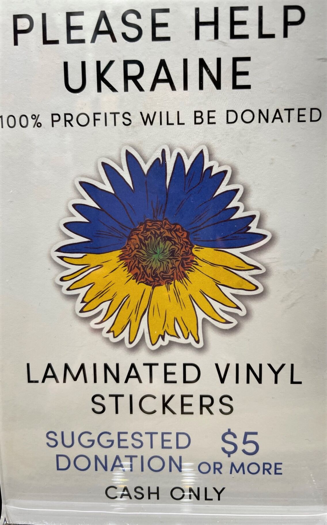 Floral “Support Ukraine” Sticker All Proceeds Donated to the Ukraine ...