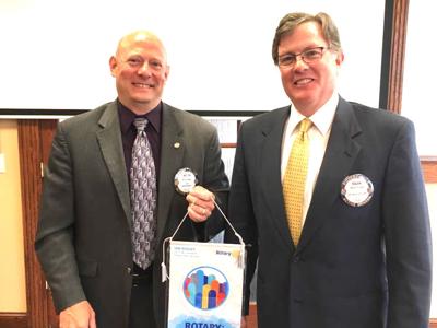 Noon Rotary President Mark Fritsch passes leadership to Keith Hiller ...