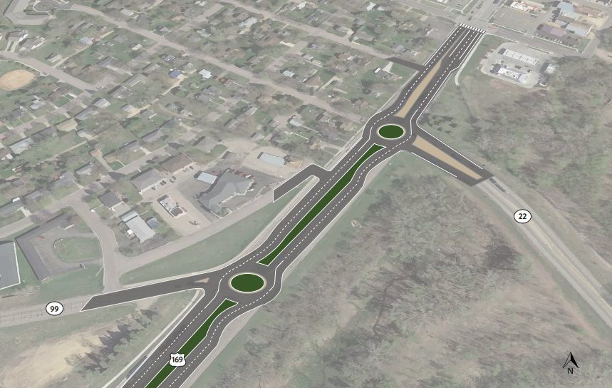 Dual left turn lane, roundabouts and RCUTs all possibilities for 169/22 ...