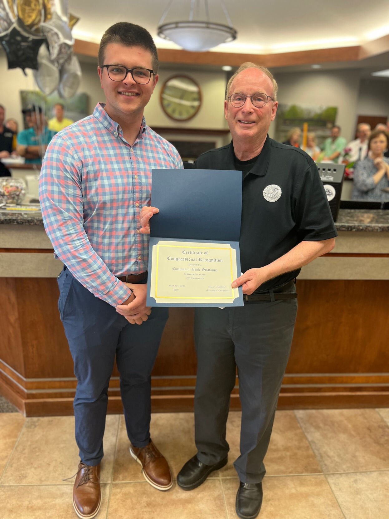 Finstad's office recognizes 20-year milestone for Community Bank of ...