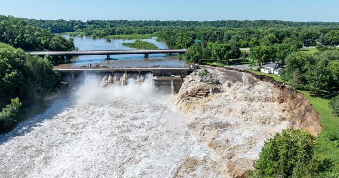 Hwy. 22 bridge closed due to flooding; Rapidan Dam in imminent failure ...