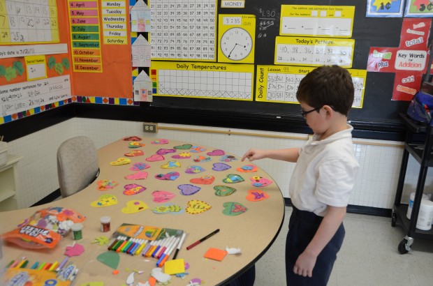 Faribault's Divine Mercy Catholic School class makes paper hearts to ...