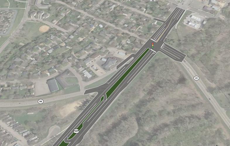Dual left turn lane, roundabouts and RCUTs all possibilities for 169/22 ...