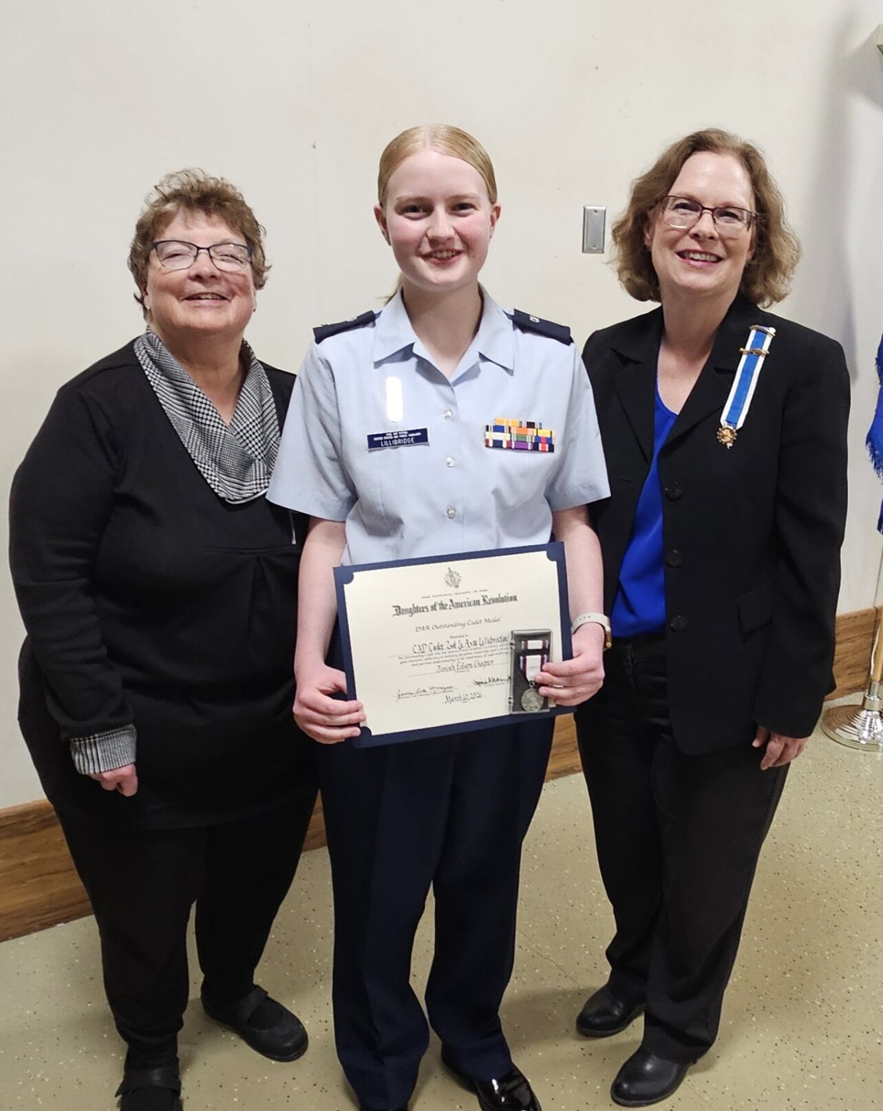 DAR honors Stanton Civil Air Patrol cadet with Outstanding Cadet Medal ...